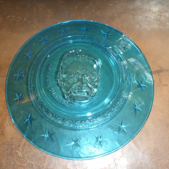 Vintage | Accents | Vintage 97s President Hoover Plate Wheaton Cobalt ...